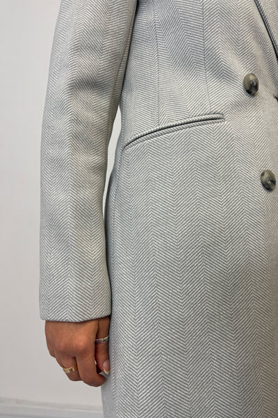 Double Breasted Smart Coat GREY – Cutie London